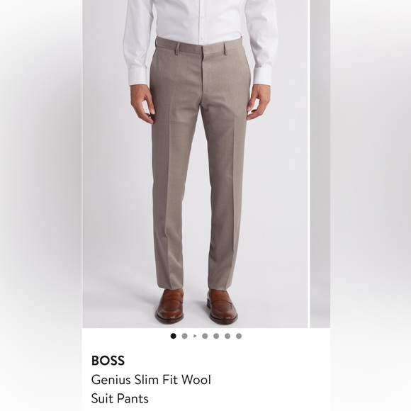 Hugo Boss | Pants | Hugo Boss Genius Slim Fit Wool Suit Pants 3r | Poshmark